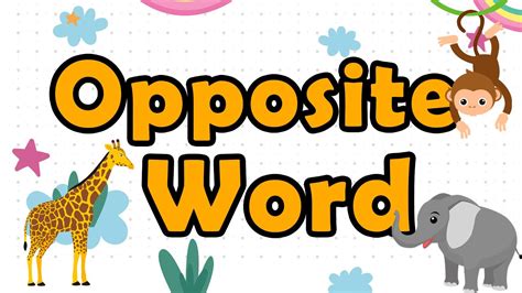 Opposite Words Opposite Words In English Easy Opposite Words