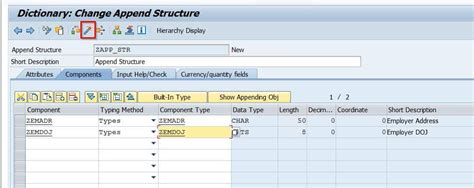 how to create append structure in sap abap