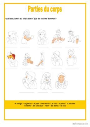 117 Corps humain Français FLE fiches pedagogiques pdf doc