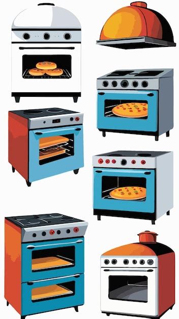 Una Colecci N De Vectores De Dibujos Animados De Horno Vector Premium
