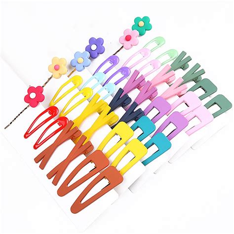 Grampos de cabelo flores fofas acessórios para cabelo coloridos de