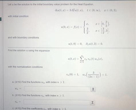 solved let u be the solution to the initial boundary value
