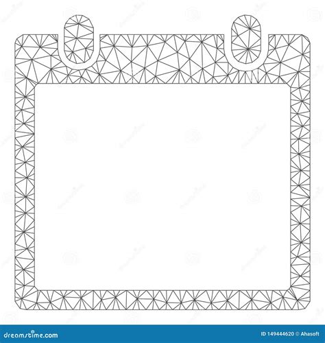 Vector Poligonal Mesh Illustration Del Marco Del Marco Del Calendario