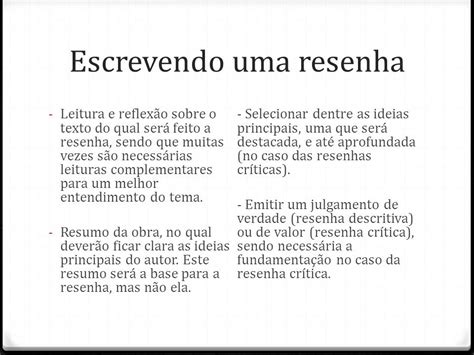 Exemplo De Resenha Descritiva De Artigo Vários Exemplos