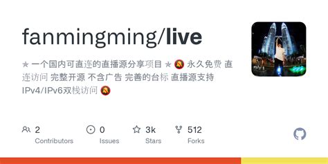 Live README Md At Main Fanmingming Live GitHub