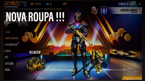 FUI O PRIMEIRO A PEGAR A NOVA ROUPA DO SORTE ROYALE FREE FIRE
