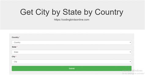 How To Make Country State City Dropdown In PHP Coding Birds Online