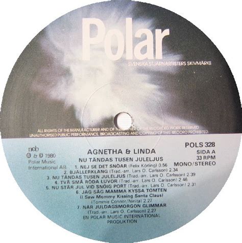 Agnetha Linda Nu Tändas Tusen Juleljus Vinyl Pussycat Records