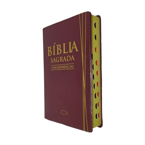 Bíblia Sagrada Referências Luxo Vinho Bv Books Submarino