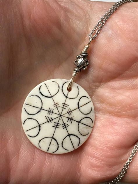 Nordic Rune Talisman Rune Necklace Viking Rune Pendant Vegisir