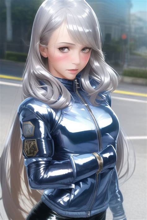 非日常に萌 Novelai on Twitter 一枚目はディテールがぼやけるほどのシルバーのテカテカ感w 二枚目はブルーの表地に対して