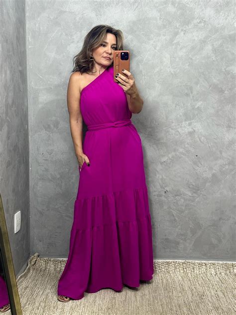 Vestido Adriana Um Ombro S Marikitta Roupas