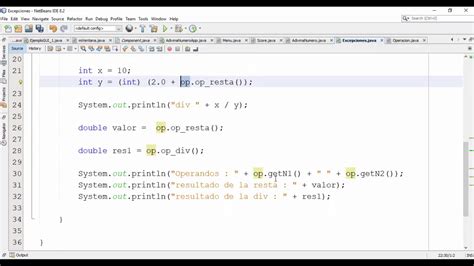 manejo de excepciones en java youtube