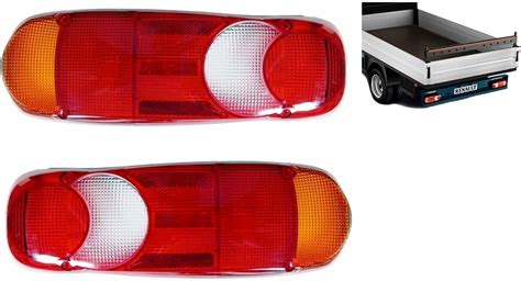 2 X Rear Light Glass For Renault Master Peugeot Boxer VW Transporter