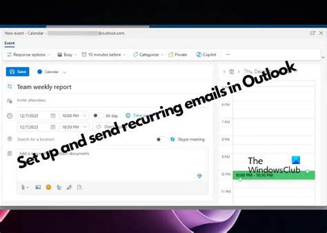 How To Set Up And Send Recurring Emails In Outlook BENISNOUS