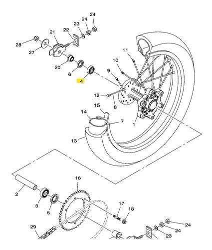 Ruleman Rueda Trasera Xtz Original Yamaha