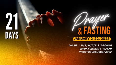 21 Days Of Prayer Fasting January 2 22 2023