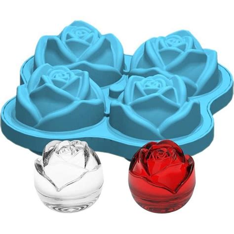 Moule à glaçons en forme de rose Bac à glaçons en silicone de qualité