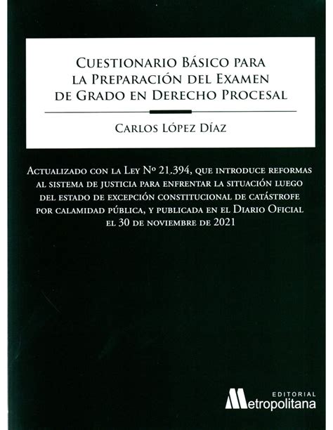 CUESTIONARIO BÁSICO PARA LA PREPARACIÓN DEL EXAMEN DE GRADO EN DERECHO