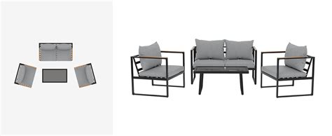 Amazon East Oak Courtyard Patio Furniture Set Piece Outdoor