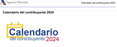 Calendario Del Contribuyente Aeat Image To U