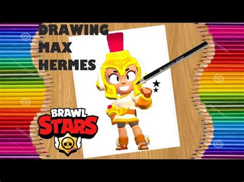 How To Draw NEW BRAWLER SKIN HERMES MAX Easily Brawl Stars Comment