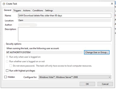 Automatically Delete Files Older Than Days Via Task Scheduler