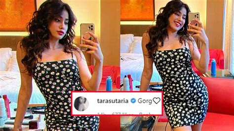 Janhvi Kapoor Sets Internet On Fire In Floral Mini Dress Tara Sutaria