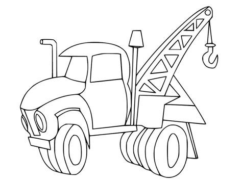 Coloriage Grue de Chantier télécharger et imprimer gratuit sur