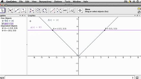 geogebra absolute value function youtube