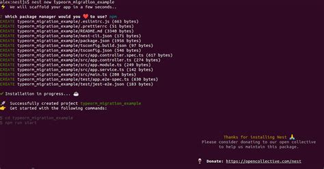 nestjs typeorm migration 셋팅하기 1