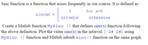 solved sinc function is a function that arises frequently in