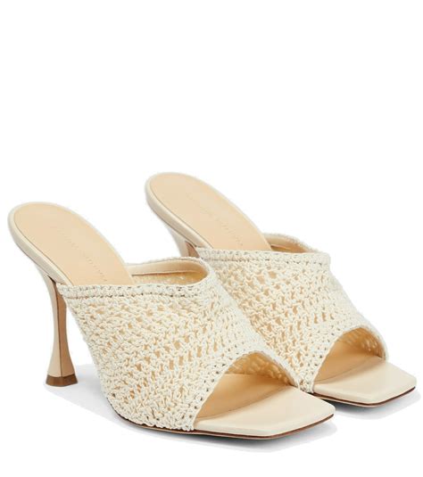Magda Butrym Crochet And Leather Mules Magda Butrym