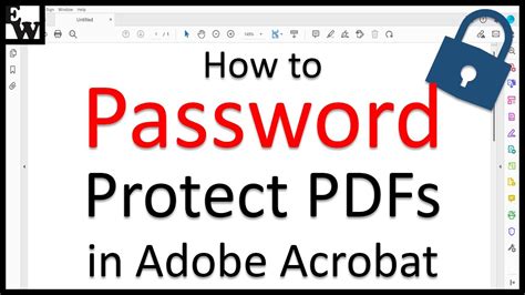 How To Password Protect Pdfs In Adobe Acrobat Pc Mac Youtube