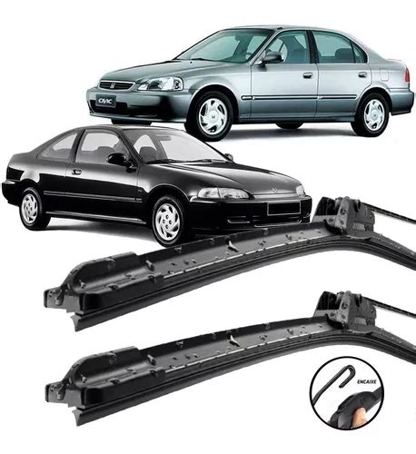 Palhetas Silicone Limpador De Parabrisa Civic 1991 Até 2000 MercadoLivre