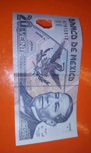 Billete De 20 Pesos De Benito Juárez 2005 Serie X en venta en Cancún