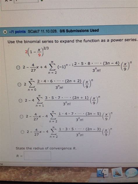 solved use the binomial series to expand the function as a
