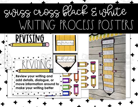 Swiss Cross Writing Process Chart Display Posters By Teach Simple