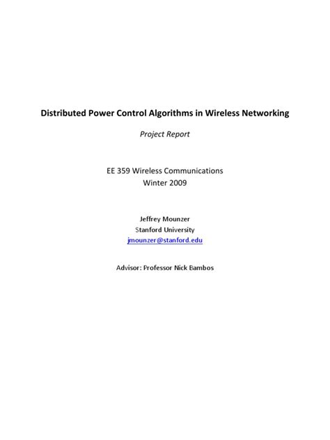 power control algorithms in wireless communication pdf mathematical optimization simulation