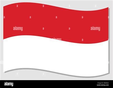 Waving Flag Of Indonesia Vector Graphic Waving Indonesian Flag