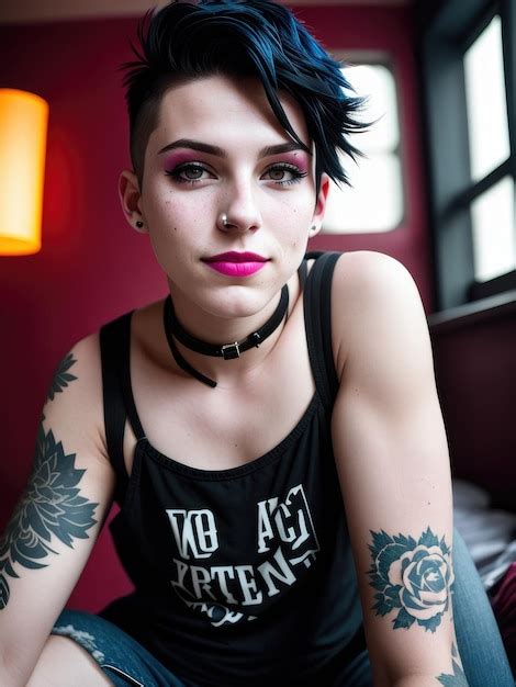 Premium AI Image A Woman With A Tattoo On Her Arm