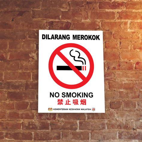 Latest No Smoking Sign Dilarang MerokokPapan Tanda No Vaping