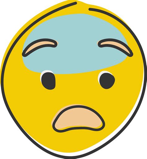 Screaming In Fear Emoji Horror And Fright Emoticon Yellow Face With