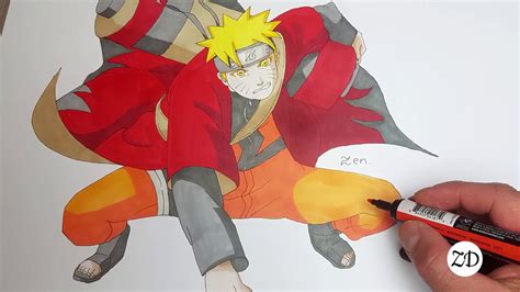 Comment Dessiner Naruto Ermite Mode Sage Mode Zen Dessin Youtube