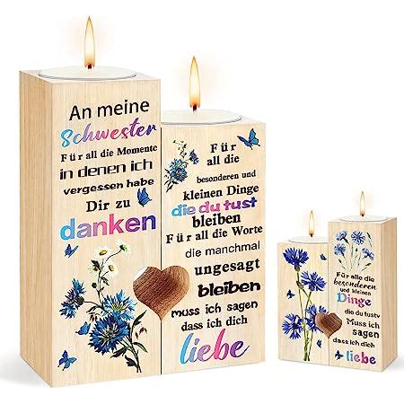 Amazon de Tochter Geschenke von Mama Kerzenständer Geschenk für