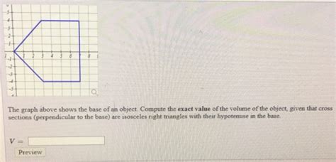 solved the graph above shows the base of an object compute