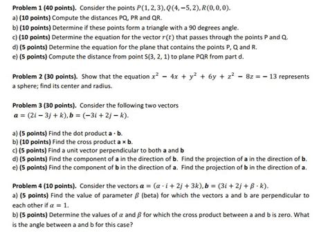 solved problem 1 40 points consider the points p 1 2