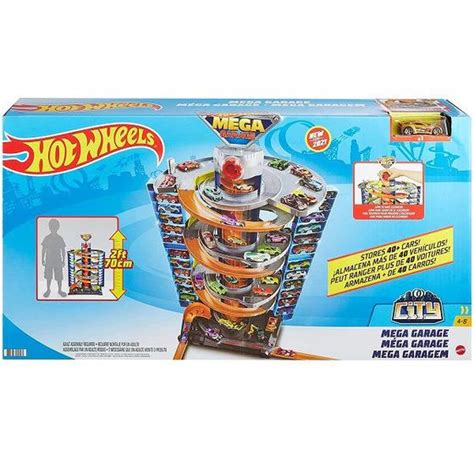 Hot Wheels Pista Mega Garagem Gigante Mattel GTT95 Pistas Magazine