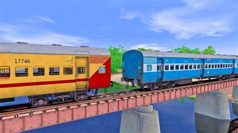 ICF Blue Coupling UTKRISHT Coach BUMPY RAILROAD Train Simulator