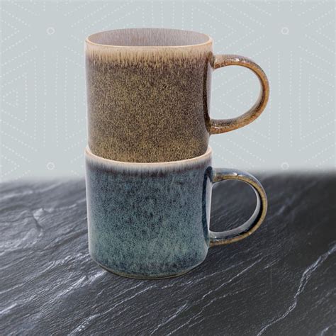 REACTIVE GLAZE STACK MUGS SET2 Lesser Pavey
